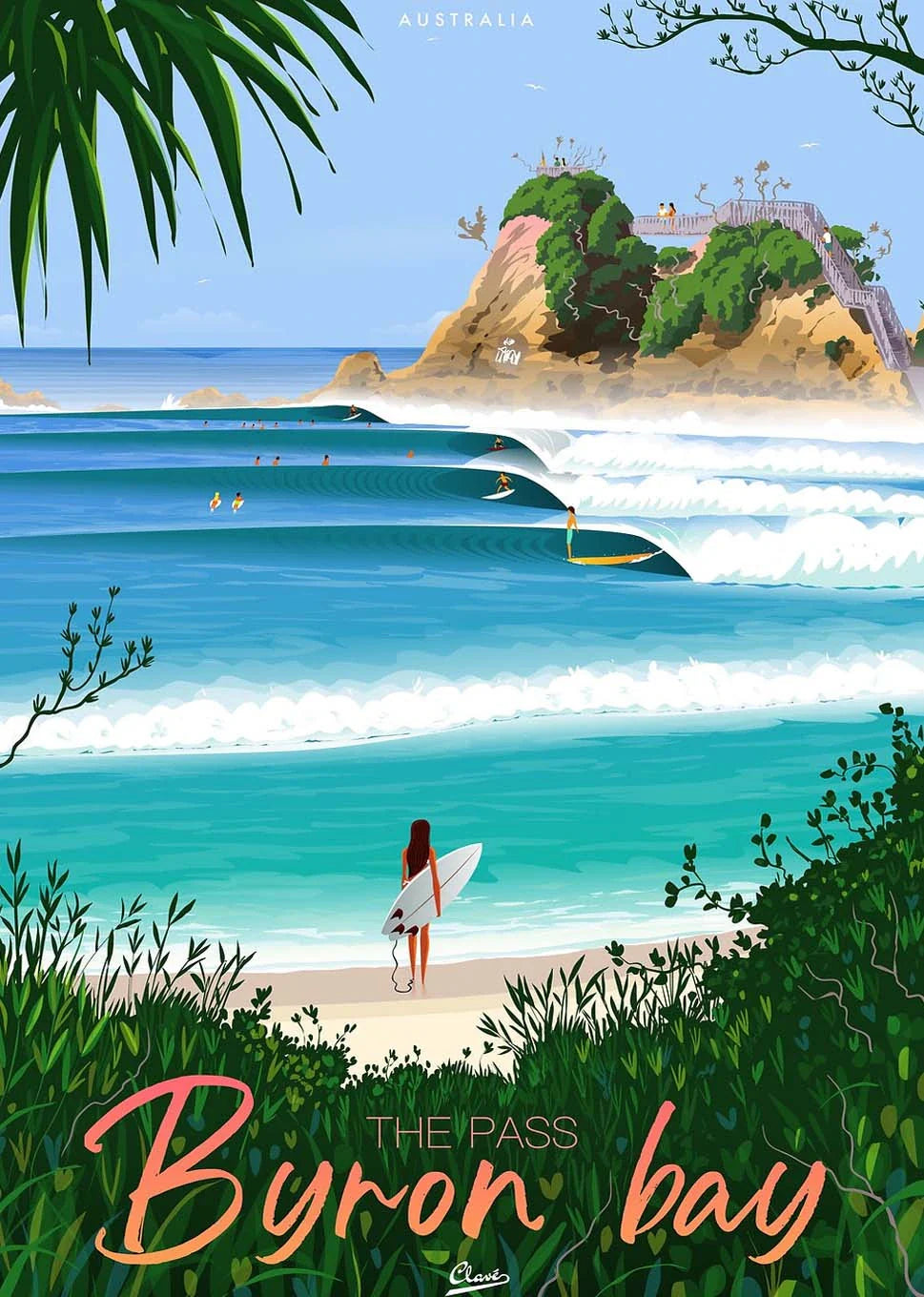 The Pass - Byron Bay – Clavé Illustration